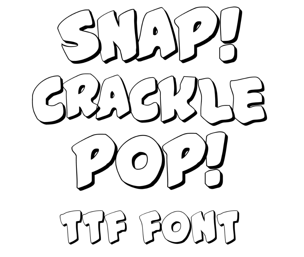Cartoon Font Bubble Style - TTF (true type font) - ONeill Design Craft